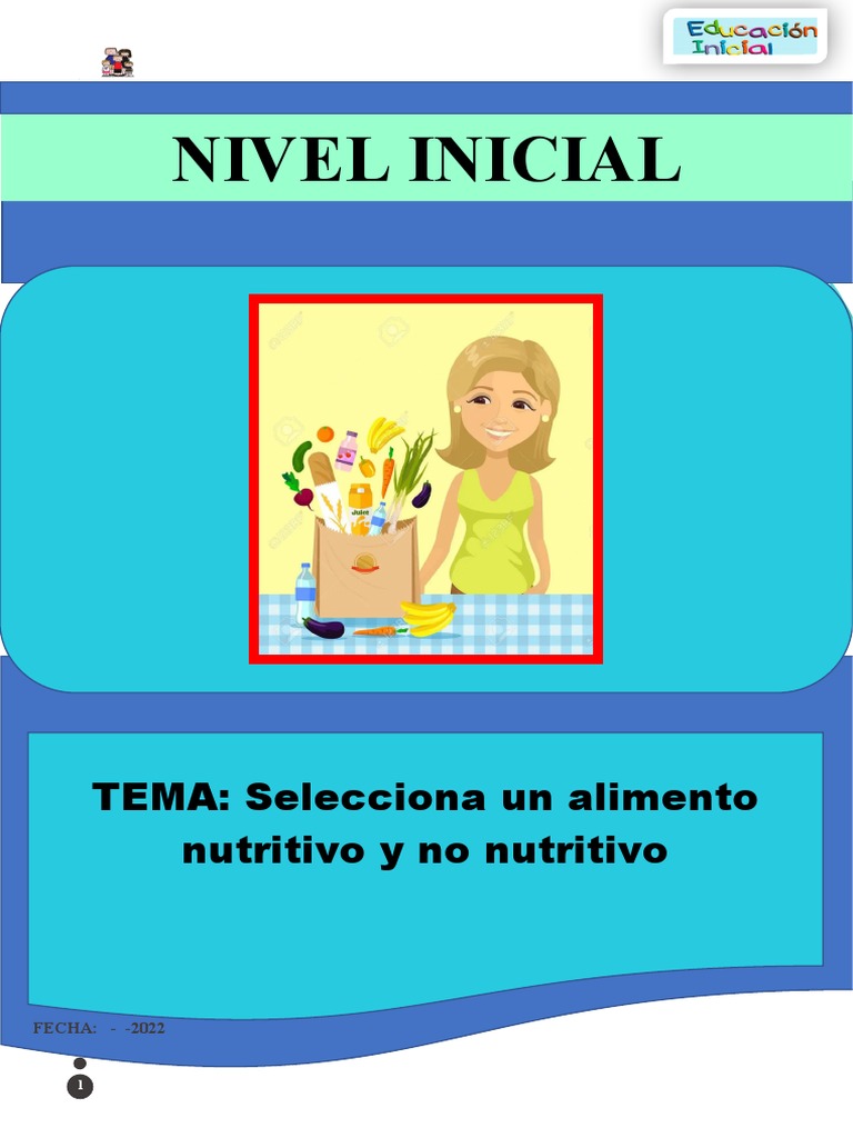 3.. - Alimentos Nutritivos y No Nutritivos | PDF | Evaluación | Nutrición
