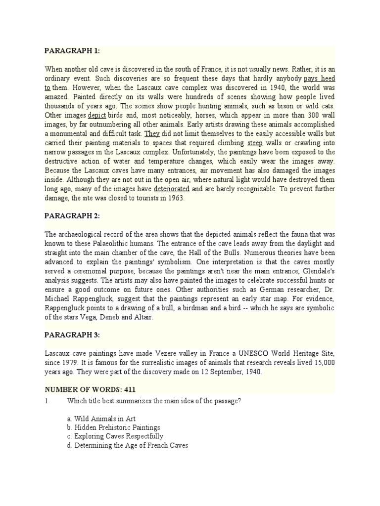 Reading Comprehension Test | PDF