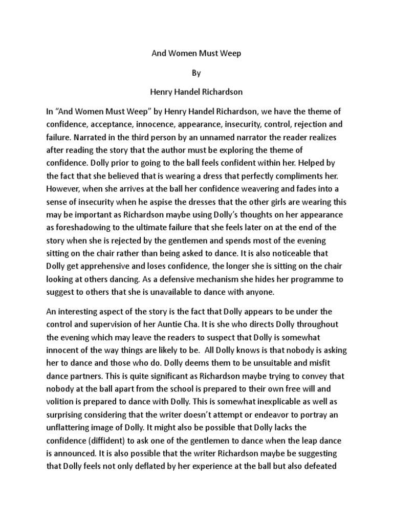 And Women Must Weep Analysis | PDF | Social Science | General Fiction