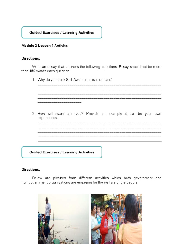 Self Awareness Activities | Download Free PDF | Self Awareness | Cognition