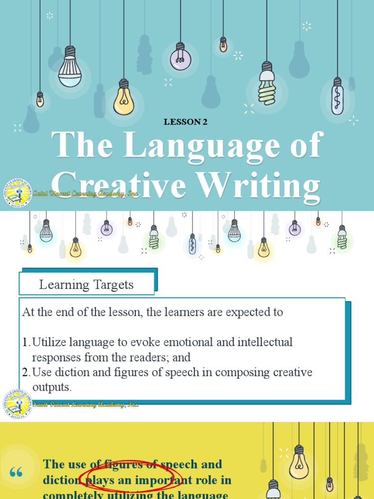 U1 - L2 The Language of Creative Writing (CW) | PDF | Poetry | Rhyme