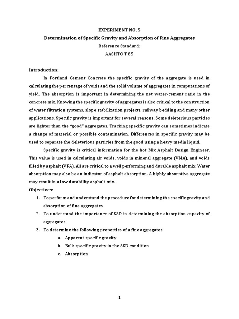 Experiment No 5 | PDF | Construction Aggregate | Concrete