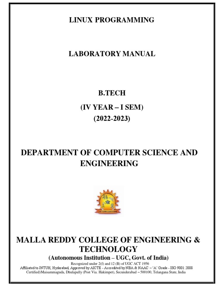 Linux Programming Lab | PDF | Engineering | Computer File
