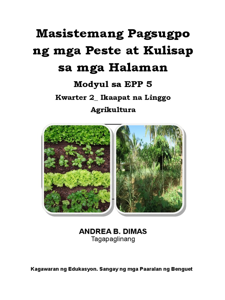 Passed - 871 13 21MELCS - Benguet - Masistemang Pagsugpo NG Peste at ...