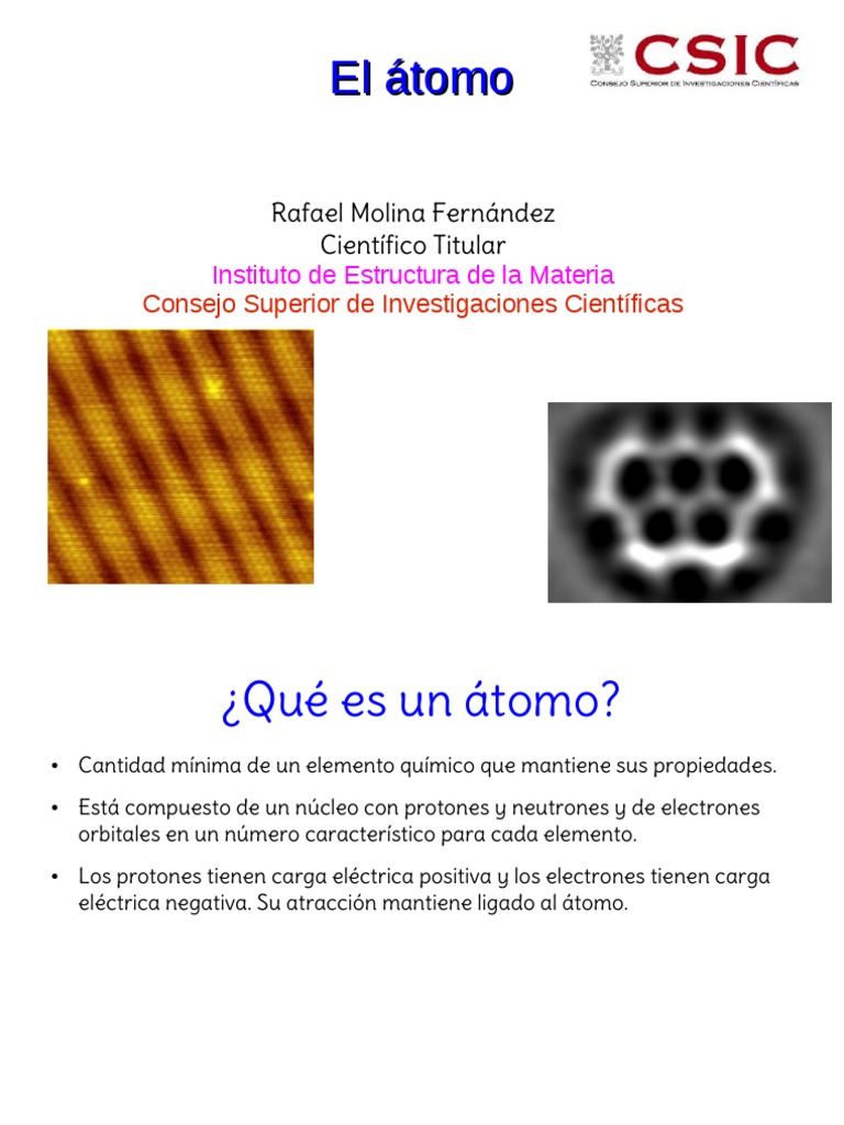 Estructura y propiedades del átomo | PDF | Átomos | Química