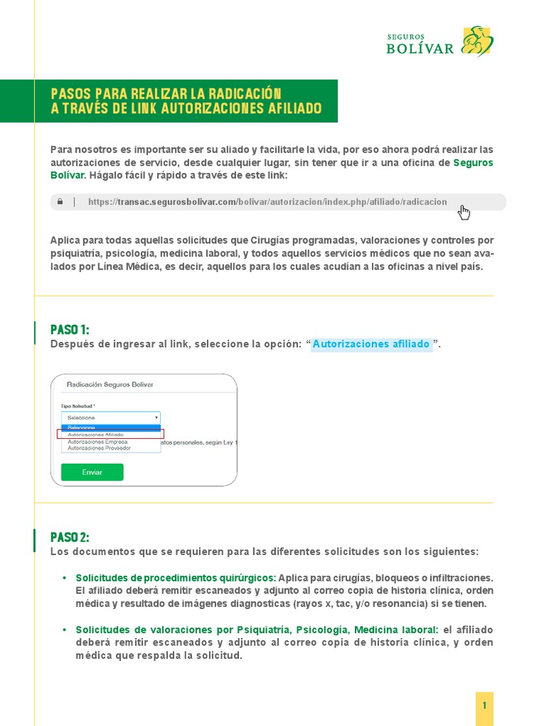 Instructivo Radiacion A Traves Link Autorizaciones Afiliado - 09 03 19 ...