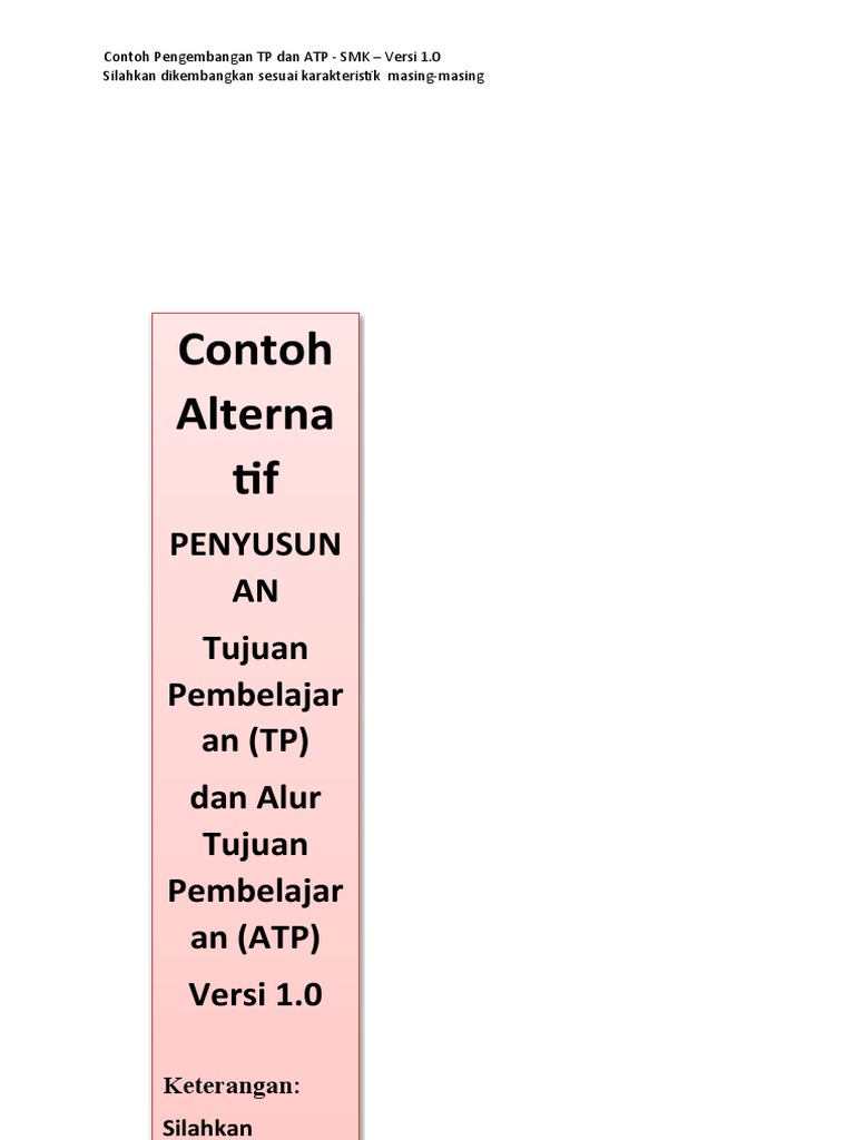 Contoh Pengembangan TP Dan ATP | PDF