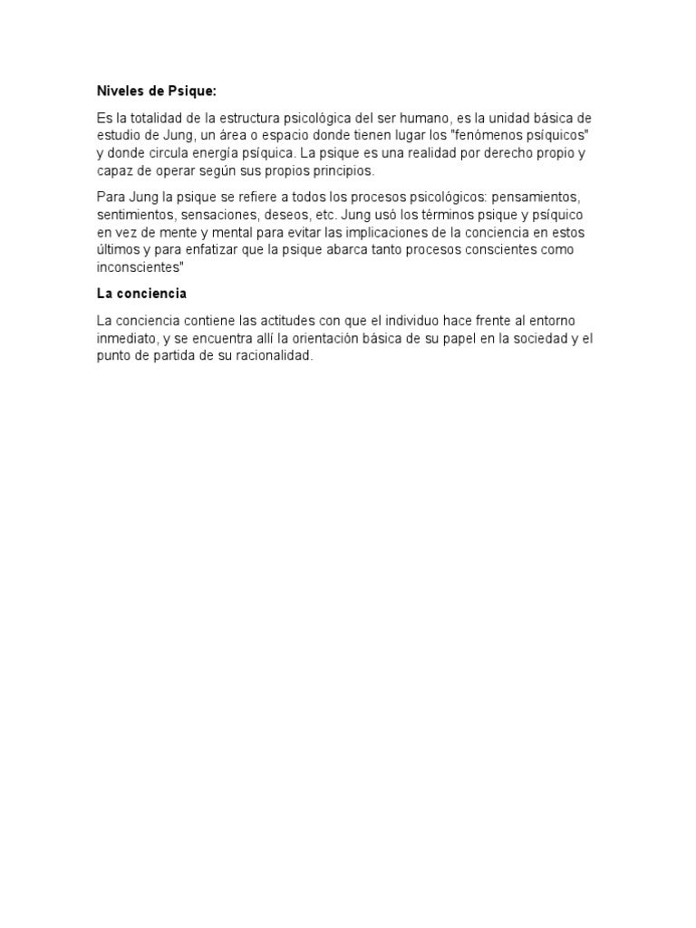 Niveles de Psique | PDF