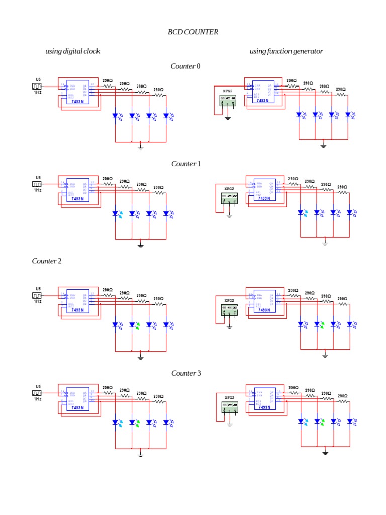 7493N Counter Circuit Setup | PDF