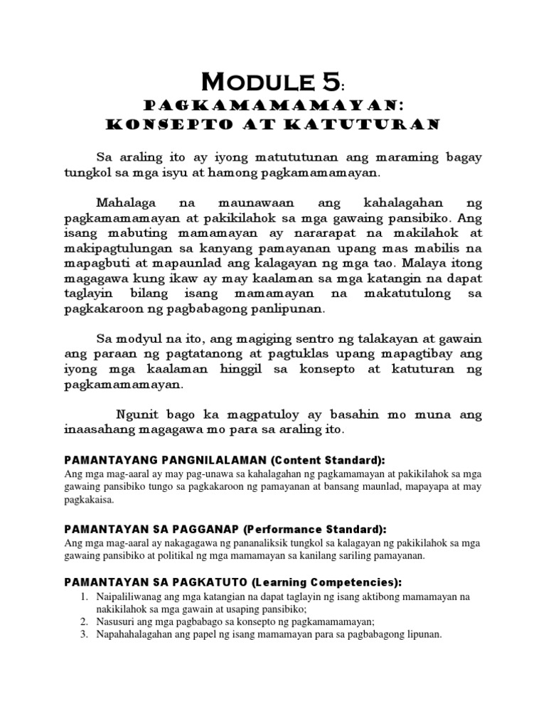 Revised Final Module 5 | PDF