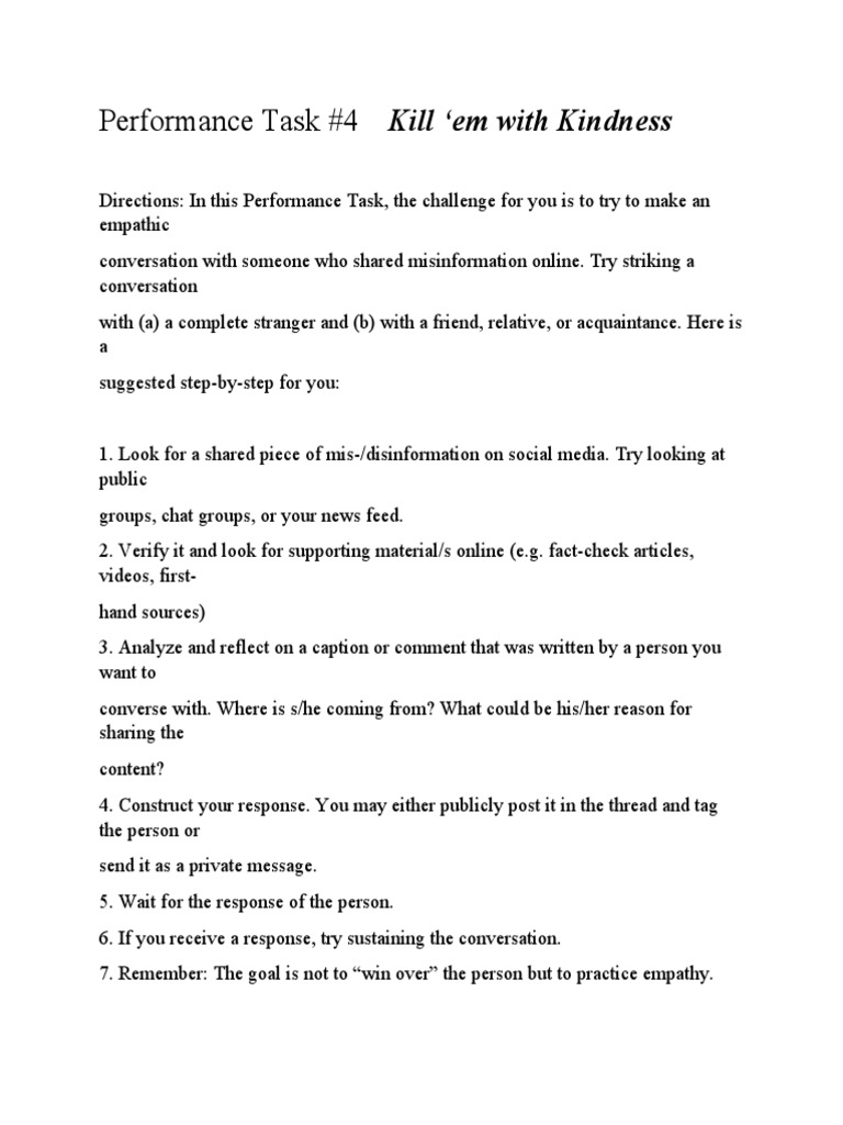 Performance Task #4 | PDF | Online And Offline | Communication