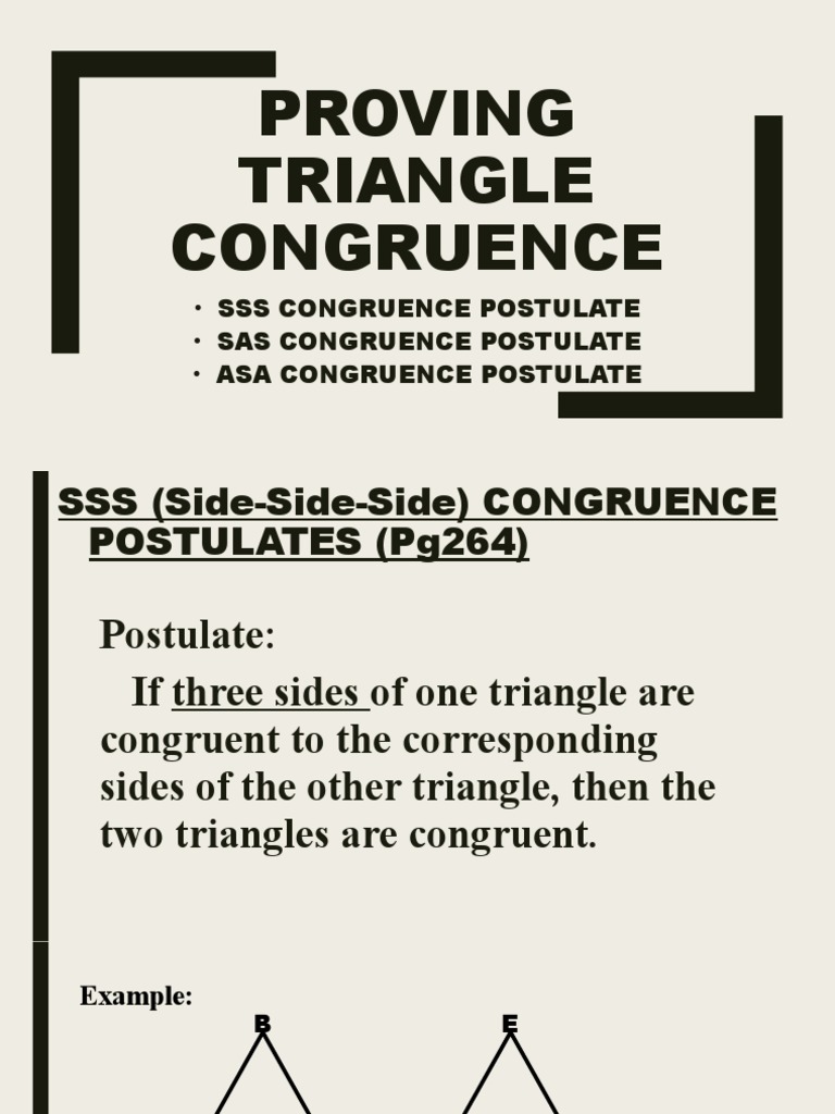 Proving Triangle Congruence | PDF | Euclidean Geometry | Classical Geometry