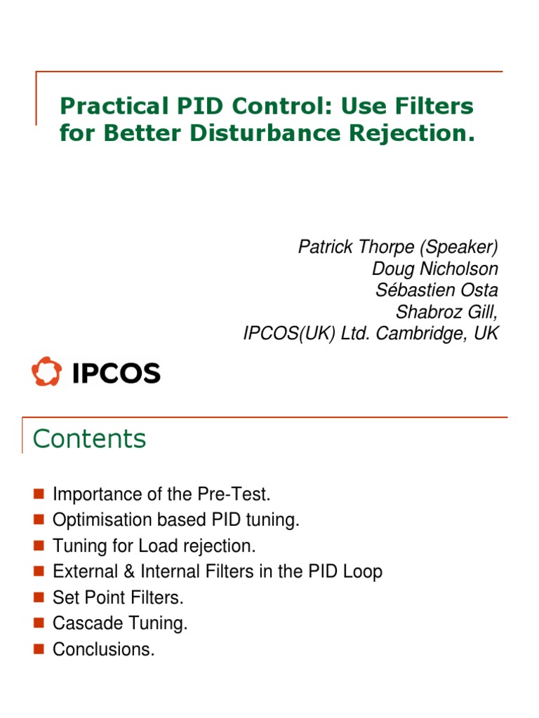 Practical PID Control - Filters | PDF | Electrical Engineering ...