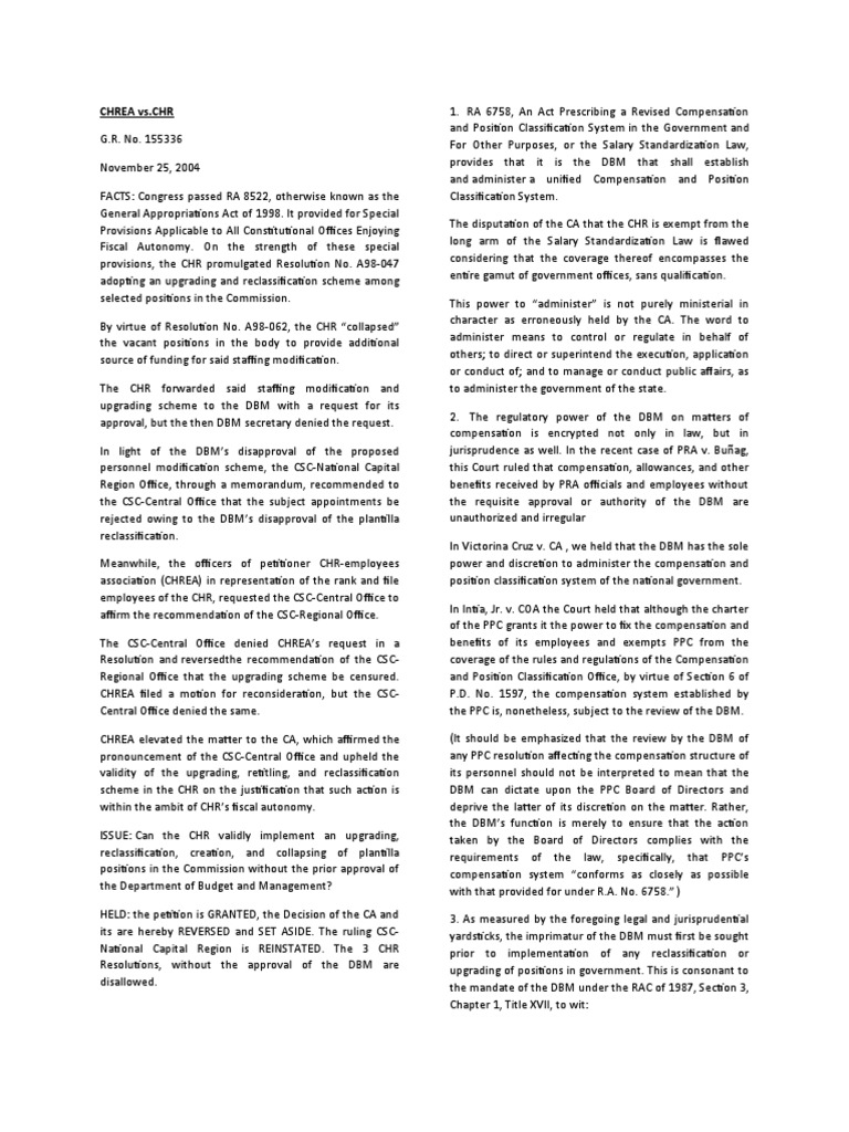 CHREA Vs CHR | PDF | Public Law | Justice