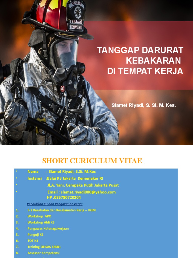 Tanggap Darurat Kebakaran Di Tempat Kerja | PDF