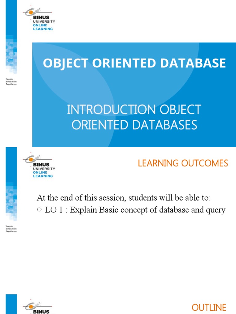 Ppt01 Introduction Object Oriented Databases Pdf Conceptual Model Object Computer Science
