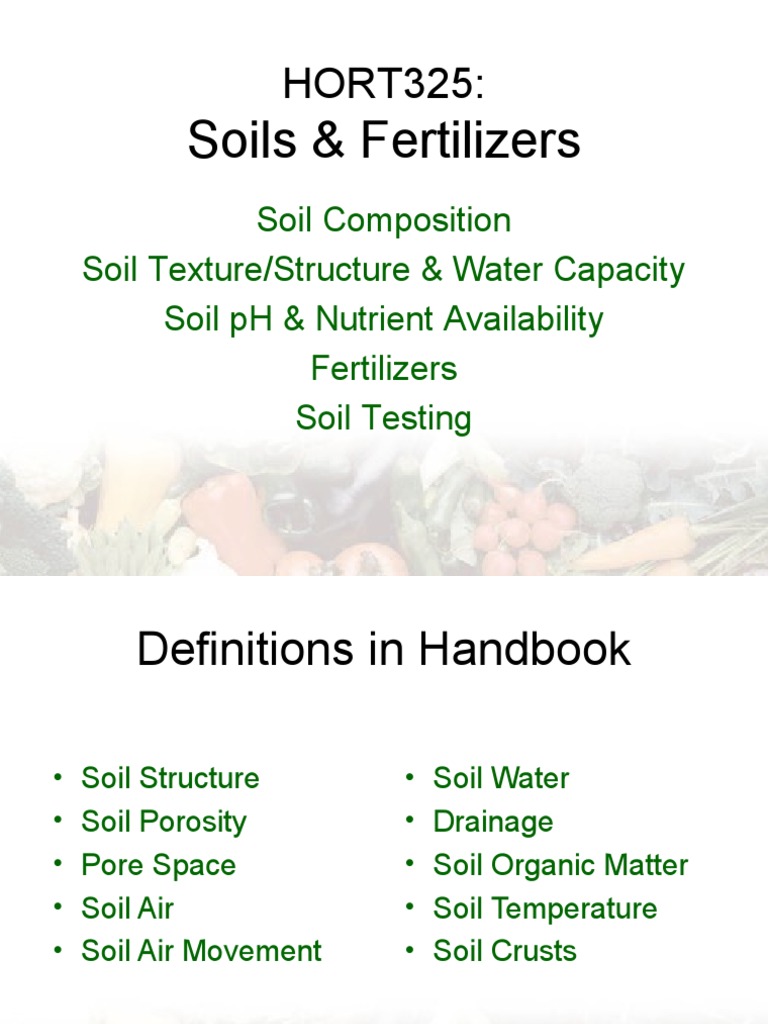 Soils and Fertilizers Overview Guide | PDF | Fertilizer | Soil