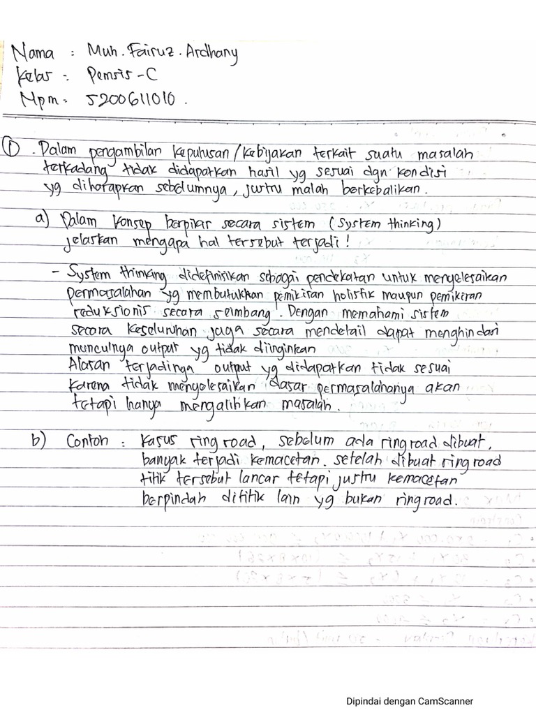 Contoh UTS-Pemsis | PDF