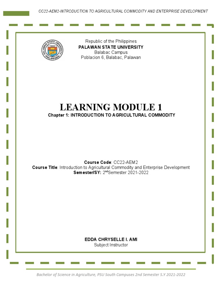 Cc22-Aem2 Module 1 | PDF | Agriculture | Foods