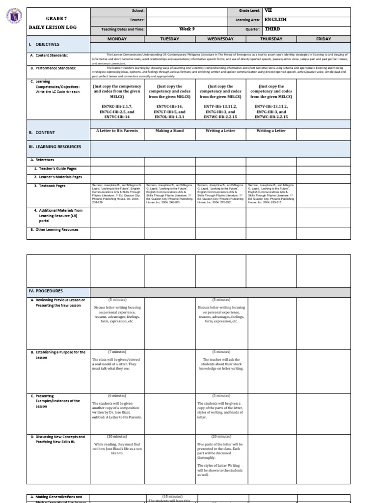 Sample DLL in English | Download Free PDF | Cognition | Linguistics