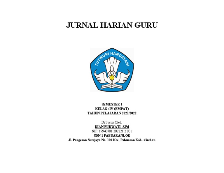Cover JURNAL HARIAN GURU | PDF