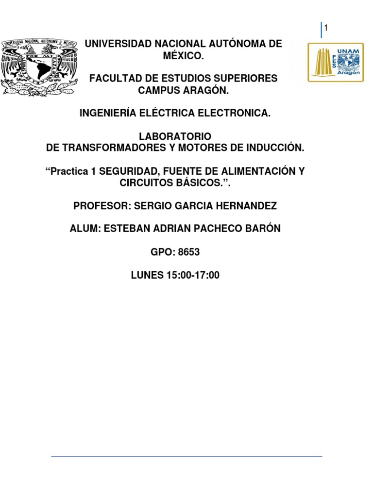 Practica 1 Transformadores | PDF | Energia electrica | Resistencia Eléctrica y Conductancia