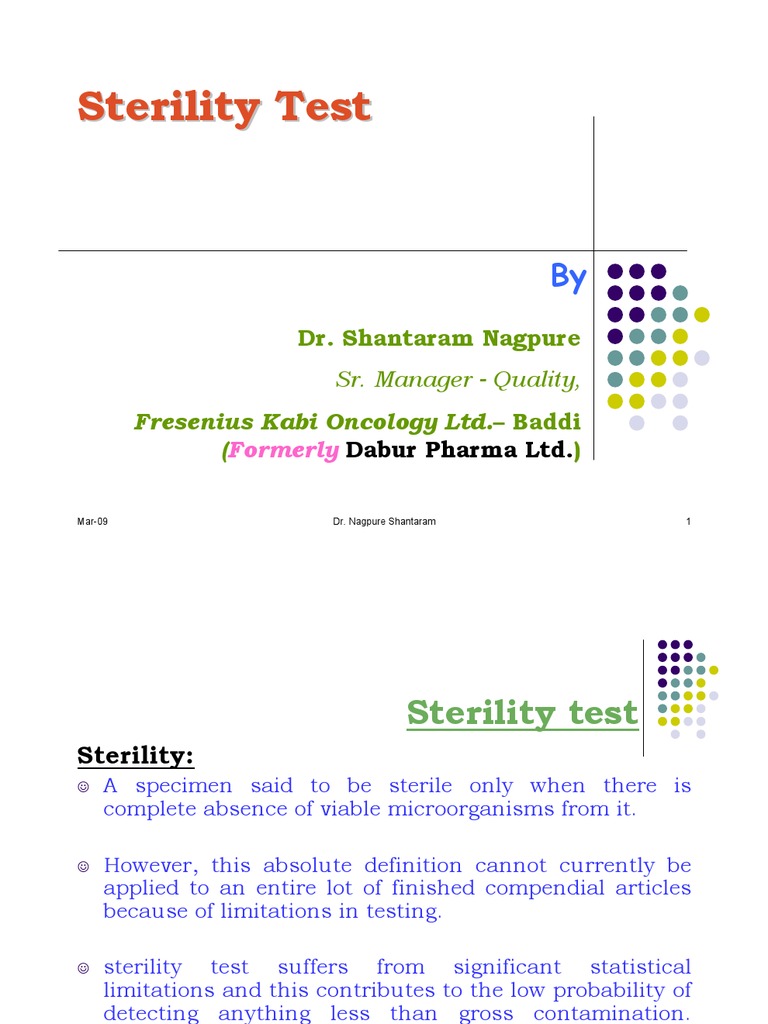 Sterility Test | PDF | Sterilization (Microbiology) | Disinfectant