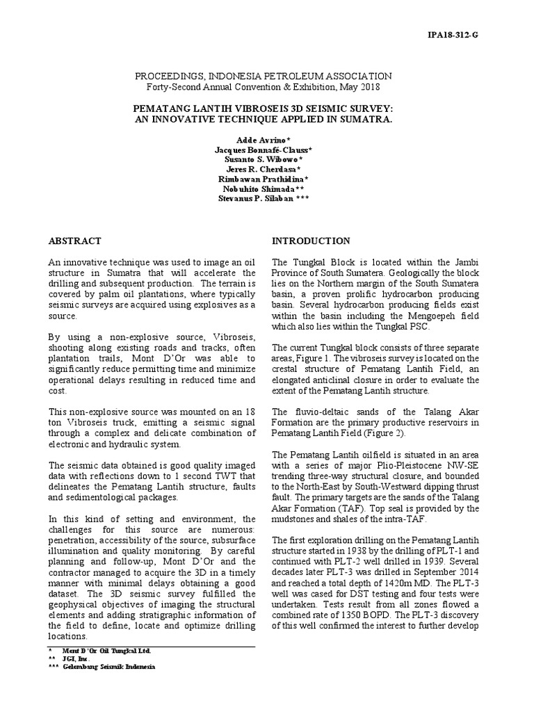 04pematang Lantih Vibroseis 3d Seismic Survey An Innovative Technique ...