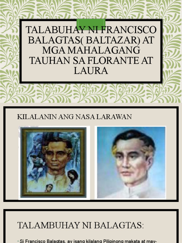 Talambuhay Ni Francisco Balagtas Baltazar Talambuhay Ng Ang Talambuhay