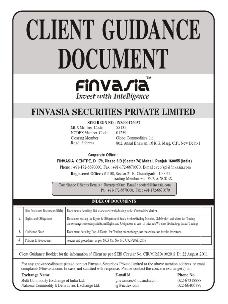 Finvasia Client Guidance MCX NCDEX | PDF | Option (Finance ...