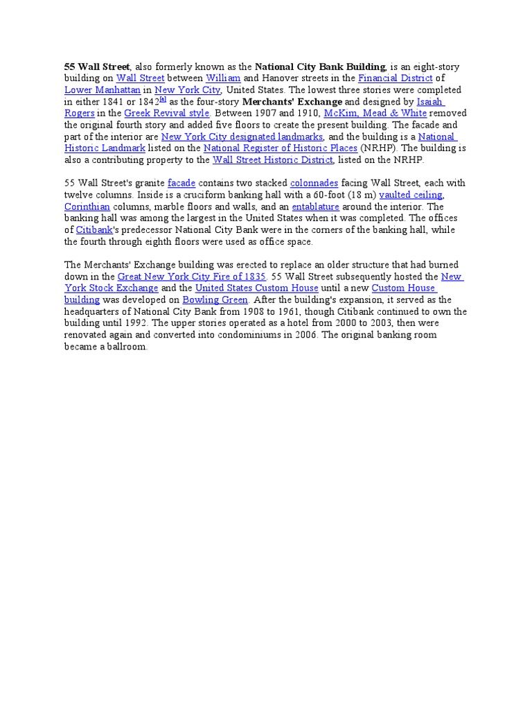 55 Wall Street | PDF