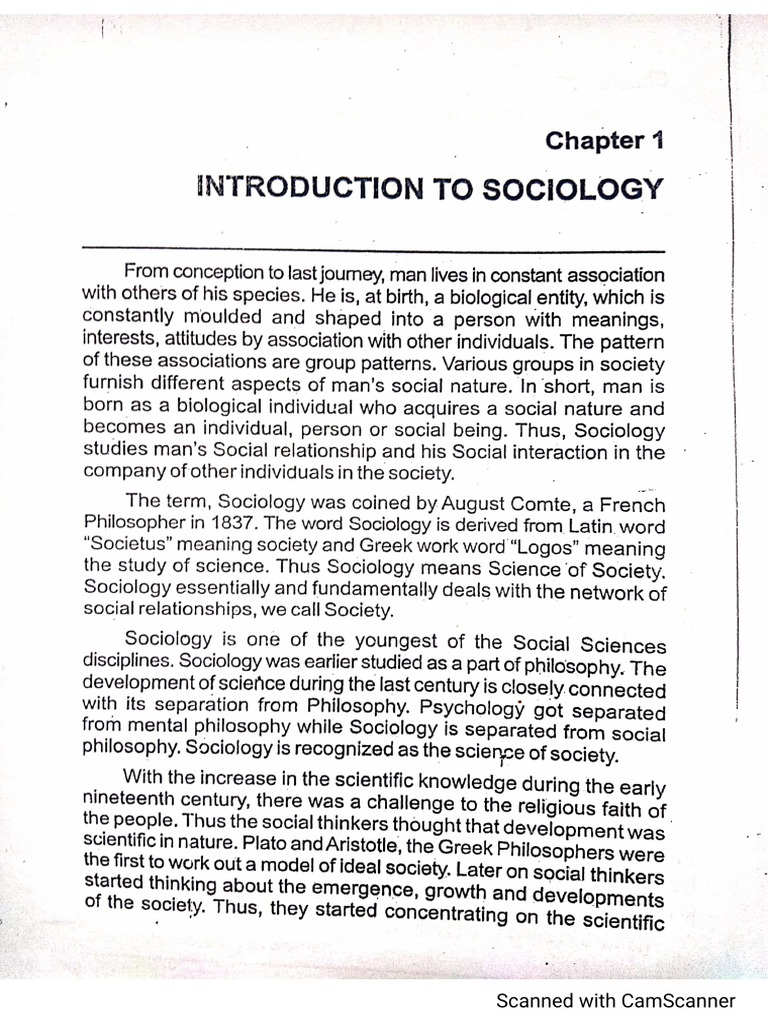 Unit 1 Introduction To Society | PDF