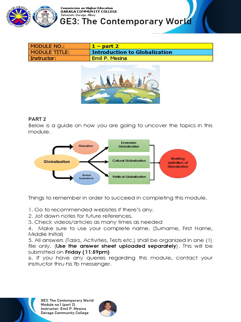 GE3 Module 1 PART 2 | Download Free PDF | Globalization | Nationalism