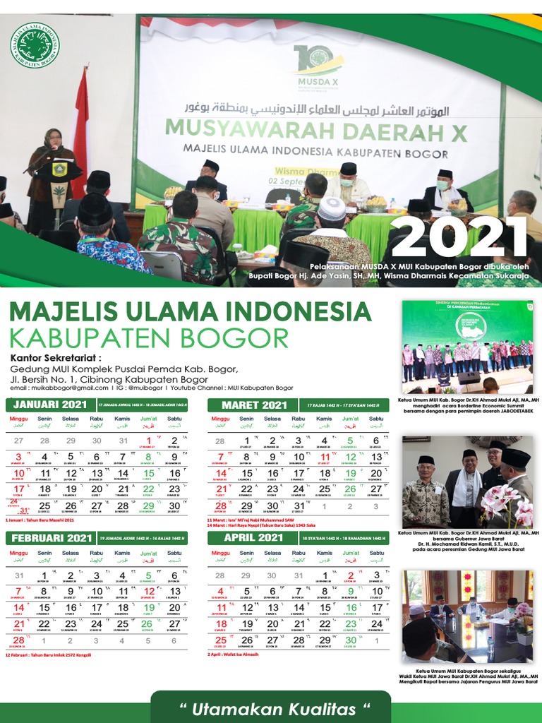 Kalender MUI 2021 | PDF
