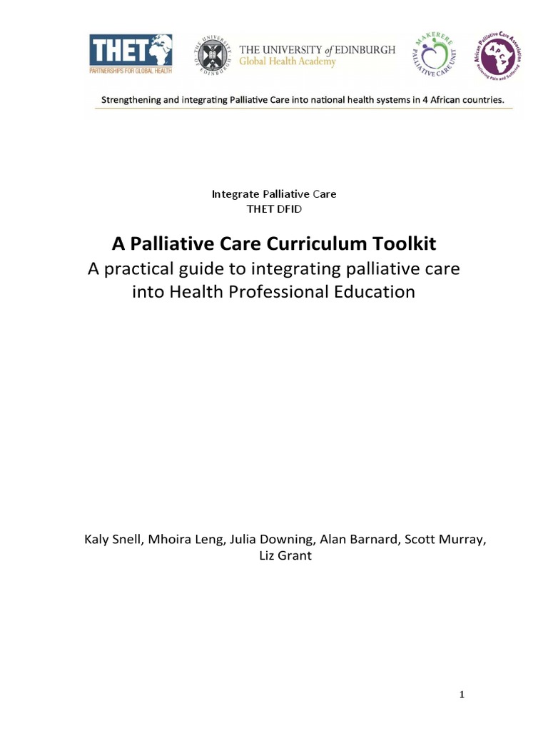 Final Curriculum Toolkit | PDF | Palliative Care | Curriculum