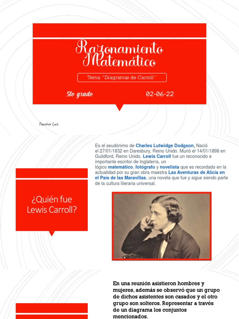 1diagrama De Carroll 0206 5togrado Pdf Lewis Carroll Las