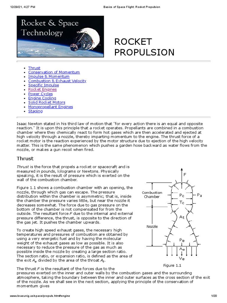 Basics of Space Flight_ Rocket Propulsion | PDF | Rocket Engine ...