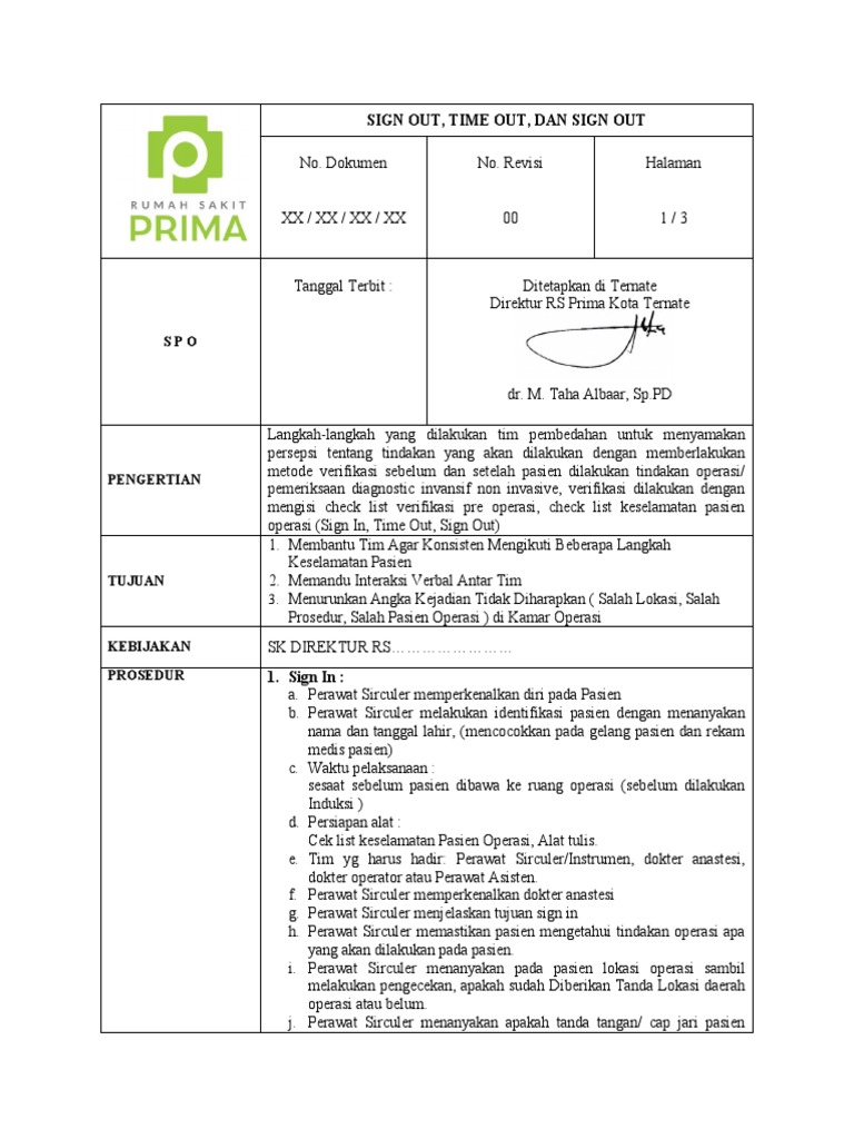 Spo Time Out Sign in Sign Out | PDF