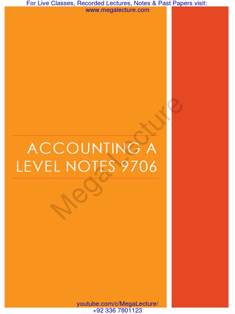 A Level Accounting Notes 9706 Guide | PDF | Depreciation | Financial ...