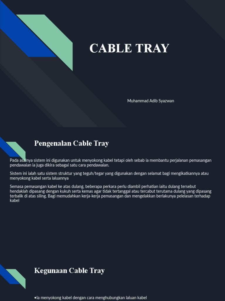Jenis dan Fungsi Kabel Tray | PDF