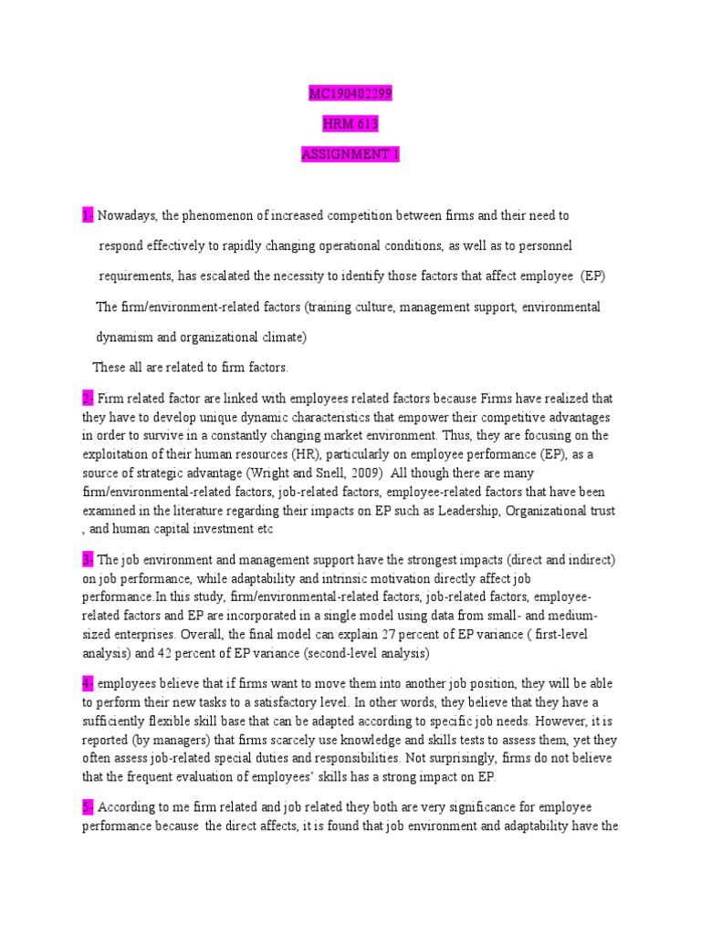 MC190402299 HRM 613 | PDF | Human Resource Management | Motivational