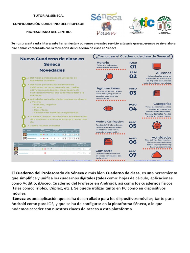 Tutorial Cuaderno Del Profesor de Séneca | PDF | Crecimiento personal y profesional