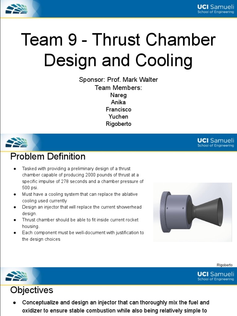 Thrust Chamber Final Presentation | PDF | Rocket Engine | Coolant