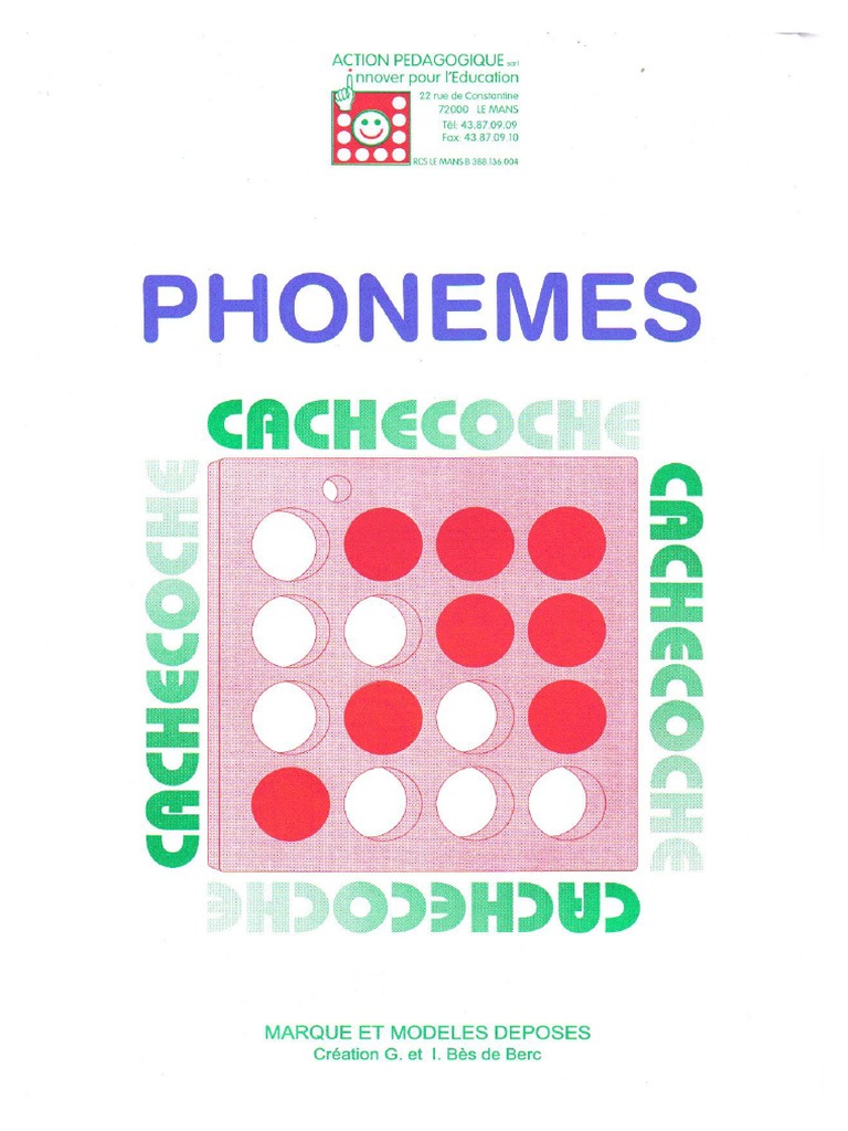 Phonétique - Action Pedagogique - Cachecoche Phonemes - GS CP - Zecol | PDF