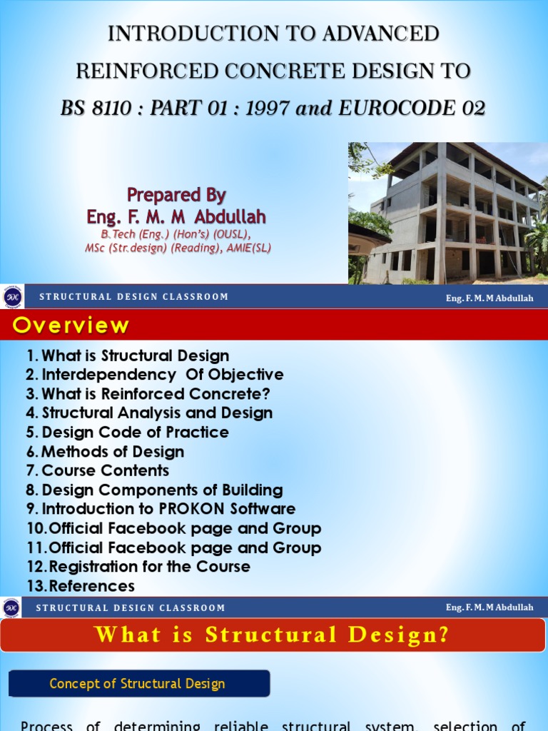 Introduction To Structural Design Class BS and EC | PDF | Reinforced ...