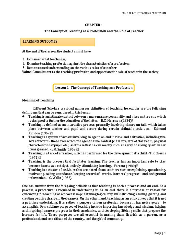 The-Teaching-Profession-Chapter 1 | PDF | Teaching Method | Teachers
