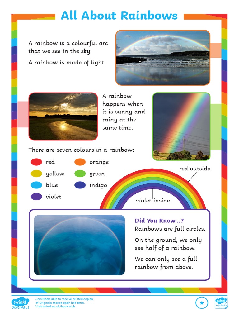 All About Rainbows! | PDF | Rainbow | Color