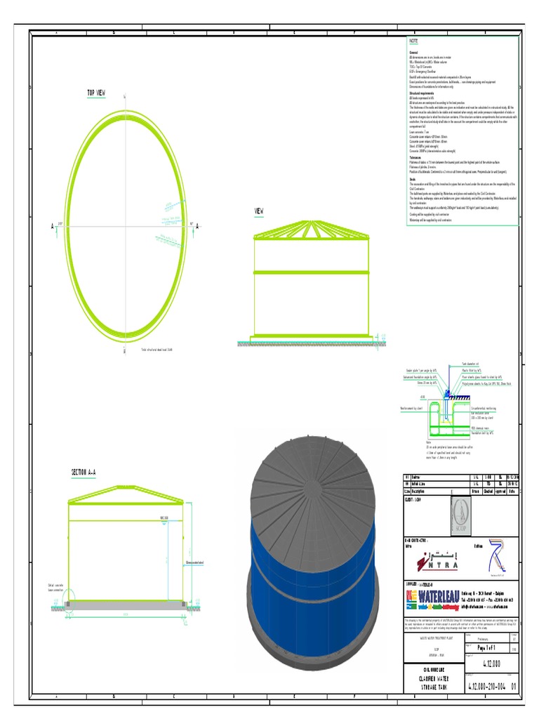 4.12.080-210-004-01 Clarified Water Storage tank-Layout1-A1 | PDF ...