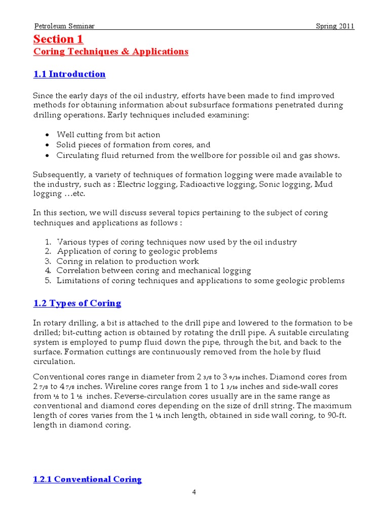 Coring Techniques & Applications | PDF | Permeability (Earth Sciences ...
