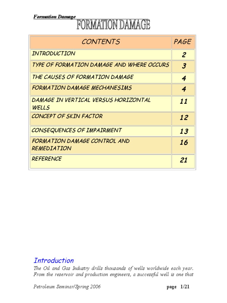 Formation Damage 2 | PDF | Oil Well | Petroleum Reservoir